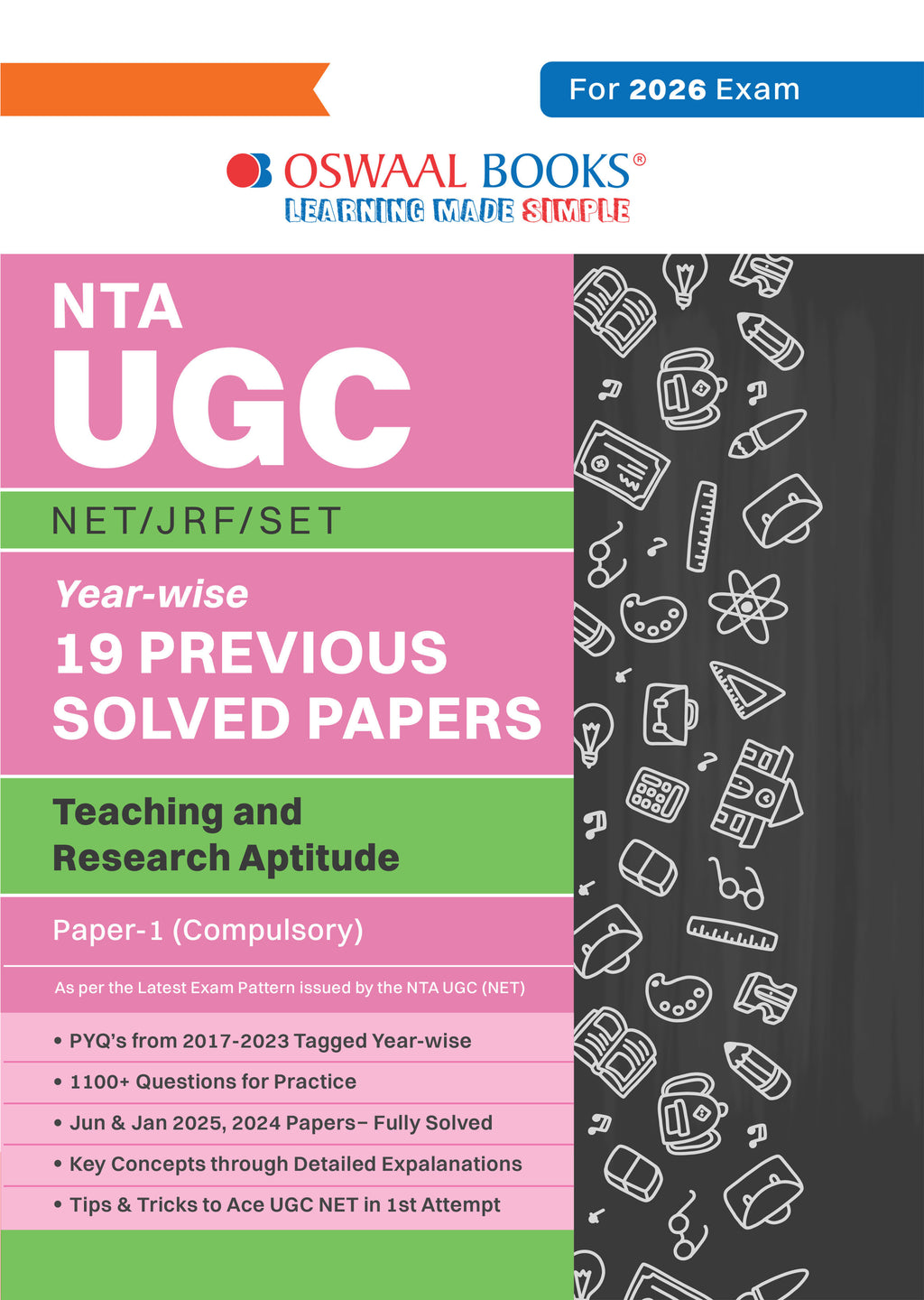 NTA UGC NET / JRF / SET Paper 1 | 19 Previous Solved Papers| Year-wise – Oswaal Books