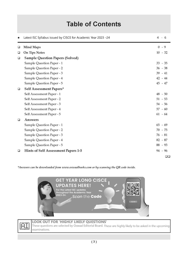 ISC Commerce 10 Sample Question Papers Class 11 For 2024 Exams (Based ...