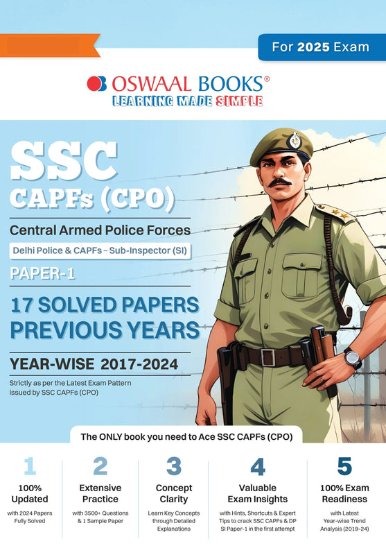 SSC CAPF CPO Books | For 2025 Exam – Oswaal Books